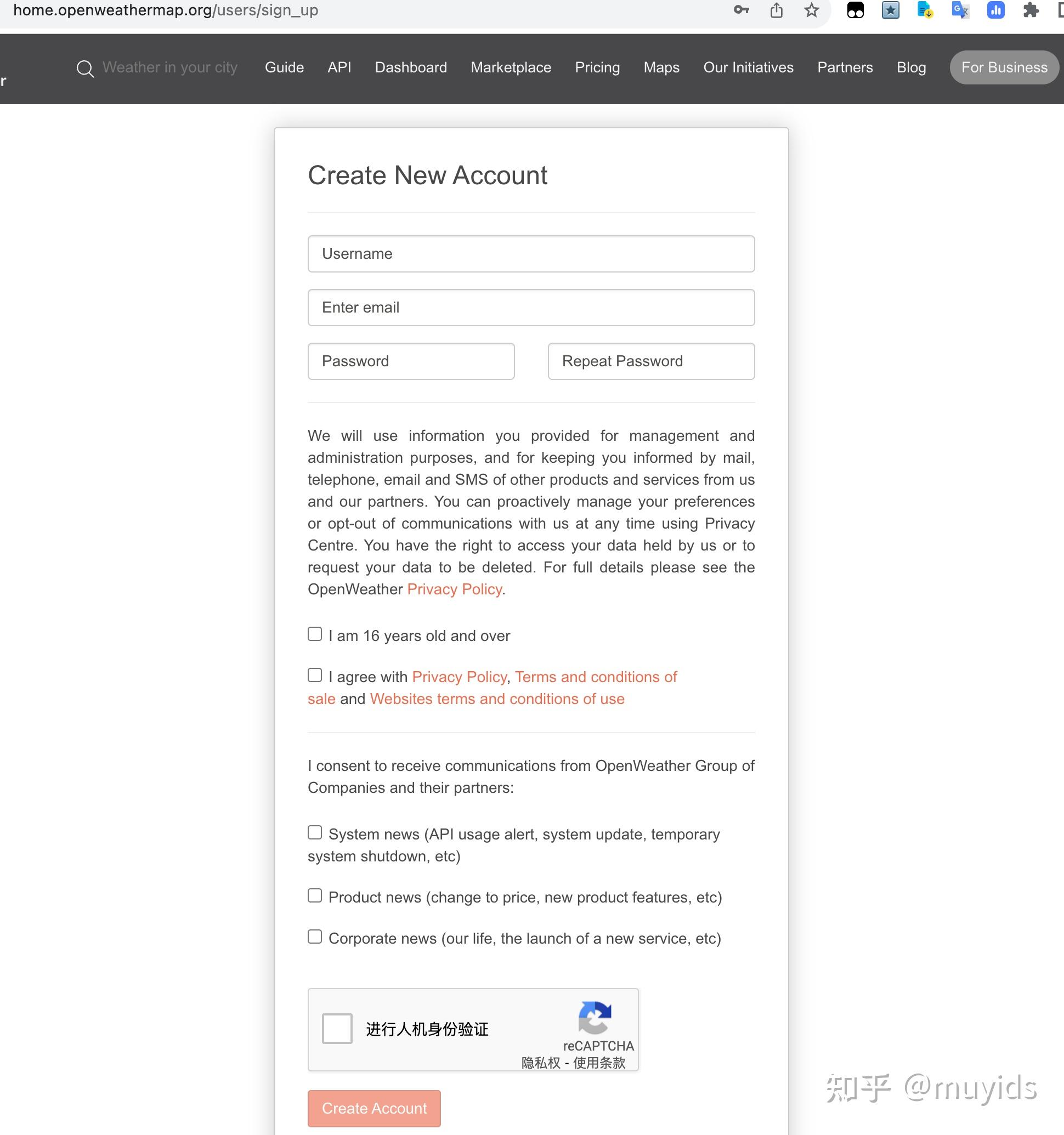 OpenWeatherMap天气API申请 - 知乎