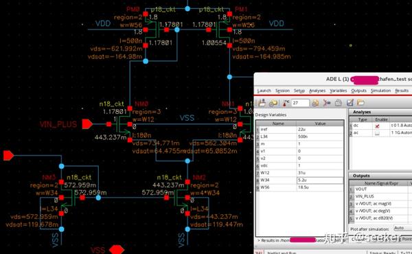 差分运放（5管OTA） Cadence电路搭建+仿真+版图设计 差分放大电路 - 知乎