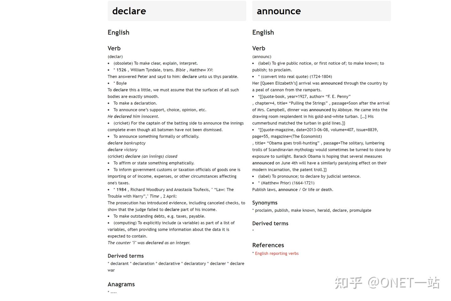 【005】WikiDiff-英文近义词辨析网站 - 知乎