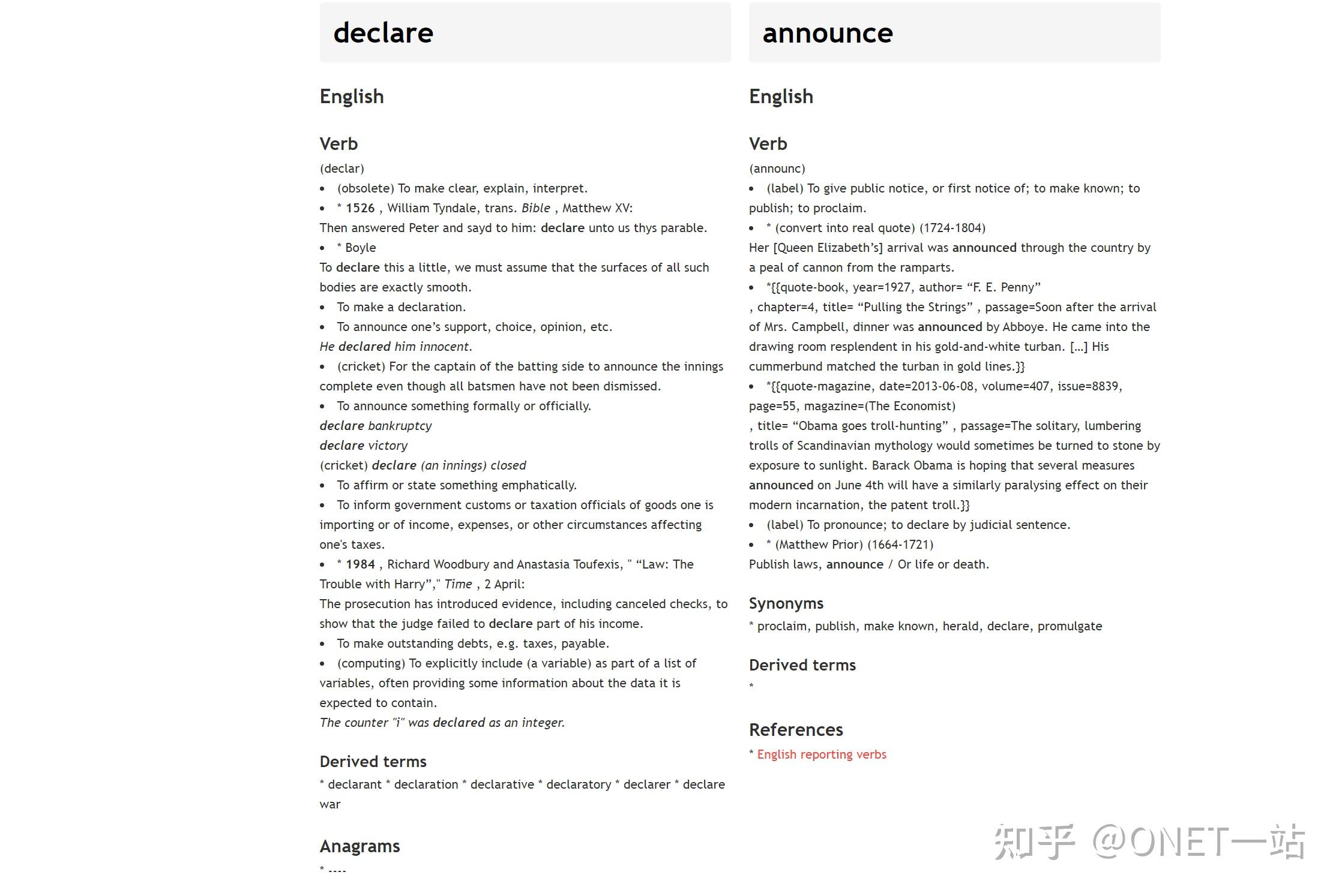 【005】WikiDiff-英文近义词辨析网站 - 知乎