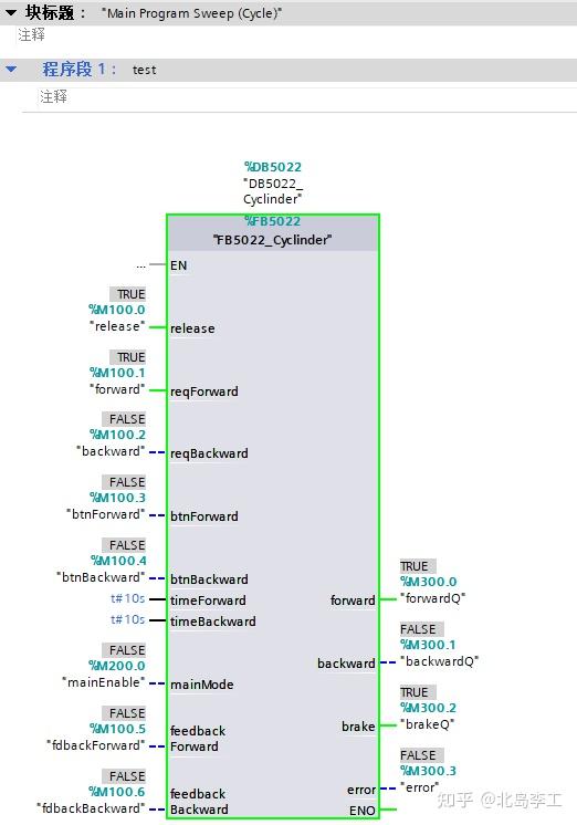 西门子SCL编程实例——气缸控制函数块 - 知乎