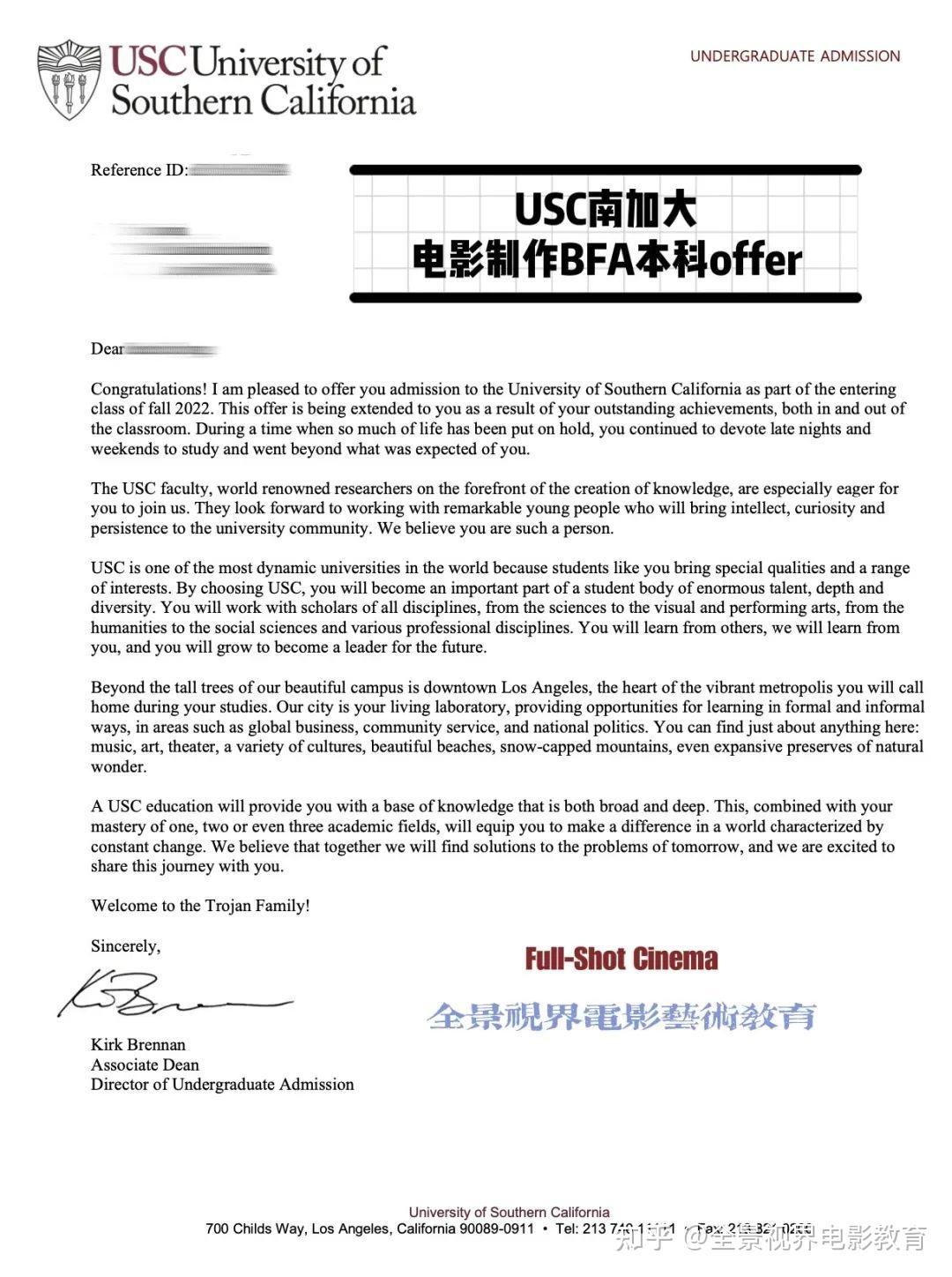申请成功率100%！全景视界22Fall申请季offer全总结：AFI、USC、NYU、UCLA等顶级电影学院大满贯+丰厚奖学金 - 知乎