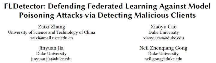 FLDetector:Defending Federated Learning Against Model Poisoning Attacks（自用） - 知乎
