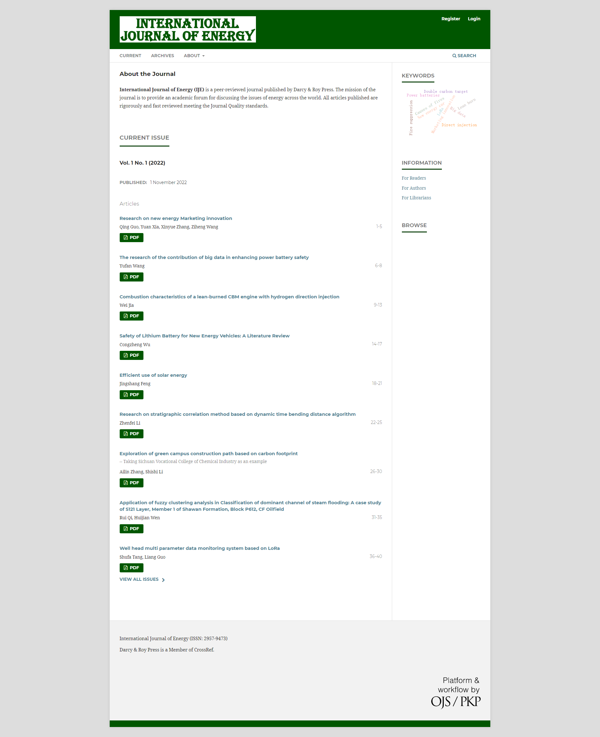 International Journal of Energy (IJE) ISSN :2957-9473 - 知乎