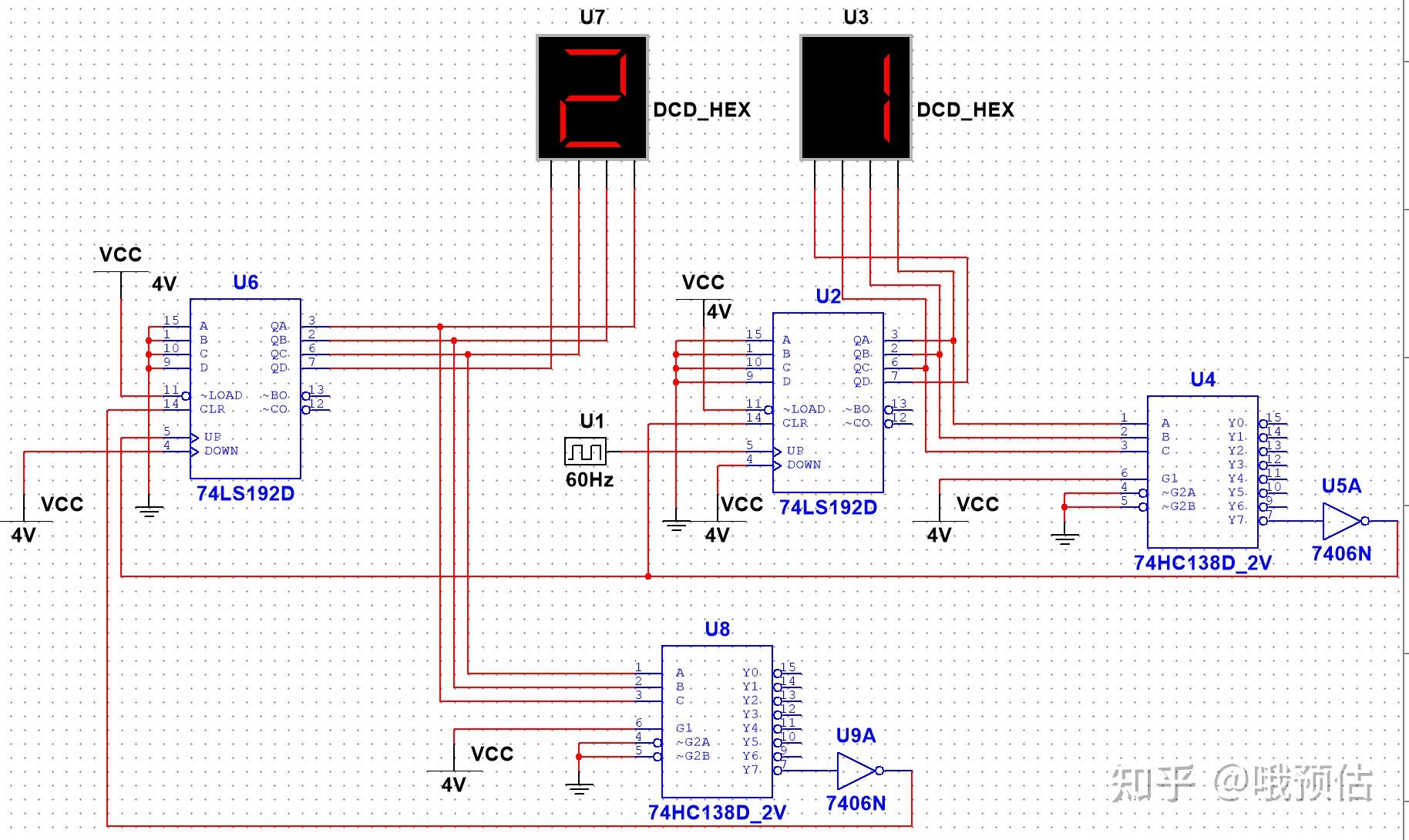 基于74ls192的七进制计数器 - 知乎