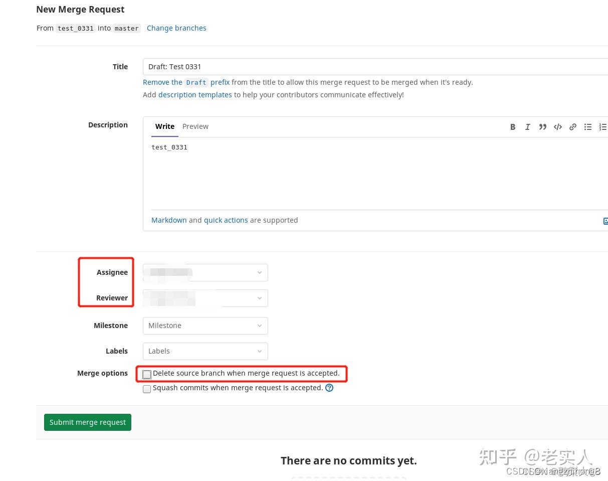 Gitlab Merge request方式提交代码 - 知乎