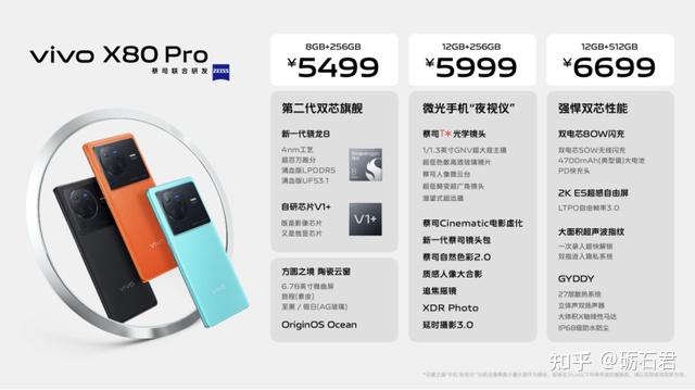 vivo发布巅峰旗舰X80系列，售价3699元起 - 知乎