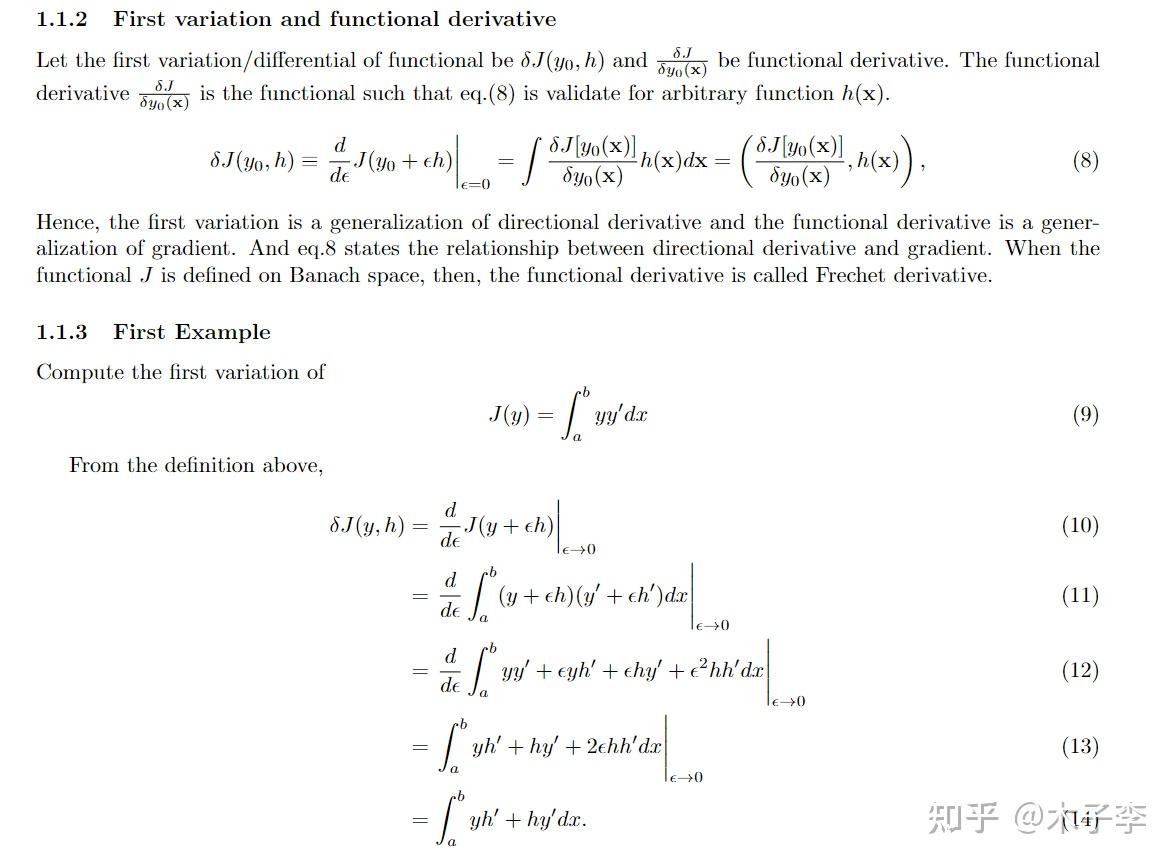 derivatives of functionals - 知乎