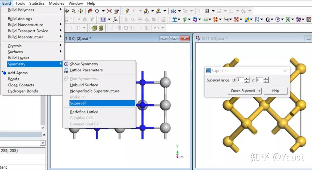 Materials Studio入门到精通【18】晶格失配度较大的界面：超胞模型 - 知乎