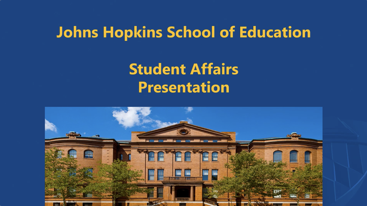 一个视频带你了解JHU SOE Student Affairs！ - 知乎