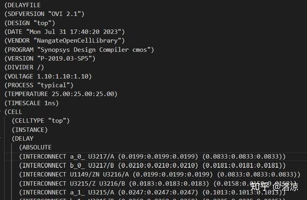 Synopsys生成的.sdf文件怎么看 - 知乎