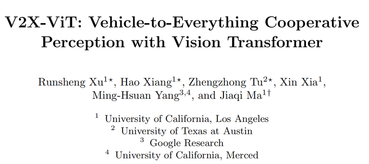 论文笔记：V2X-ViT: Vehicle-to-Everything Cooperative Perception with Vision ...