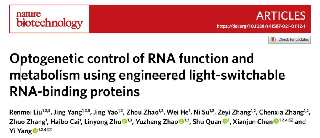 Nat Biotech | 光遗传控制RNA定位、剪接、翻译和稳定性 - 知乎