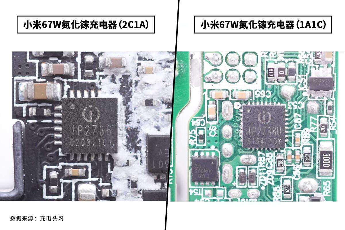 只是表面上的接口配置不同吗？小米新旧67W氮化镓充电器对比 - 知乎