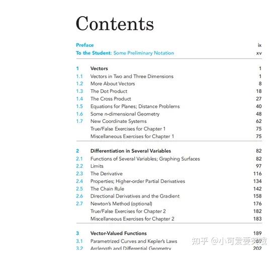 Susan Jane Colley教材《向量微积分》Vector Calculus - 知乎