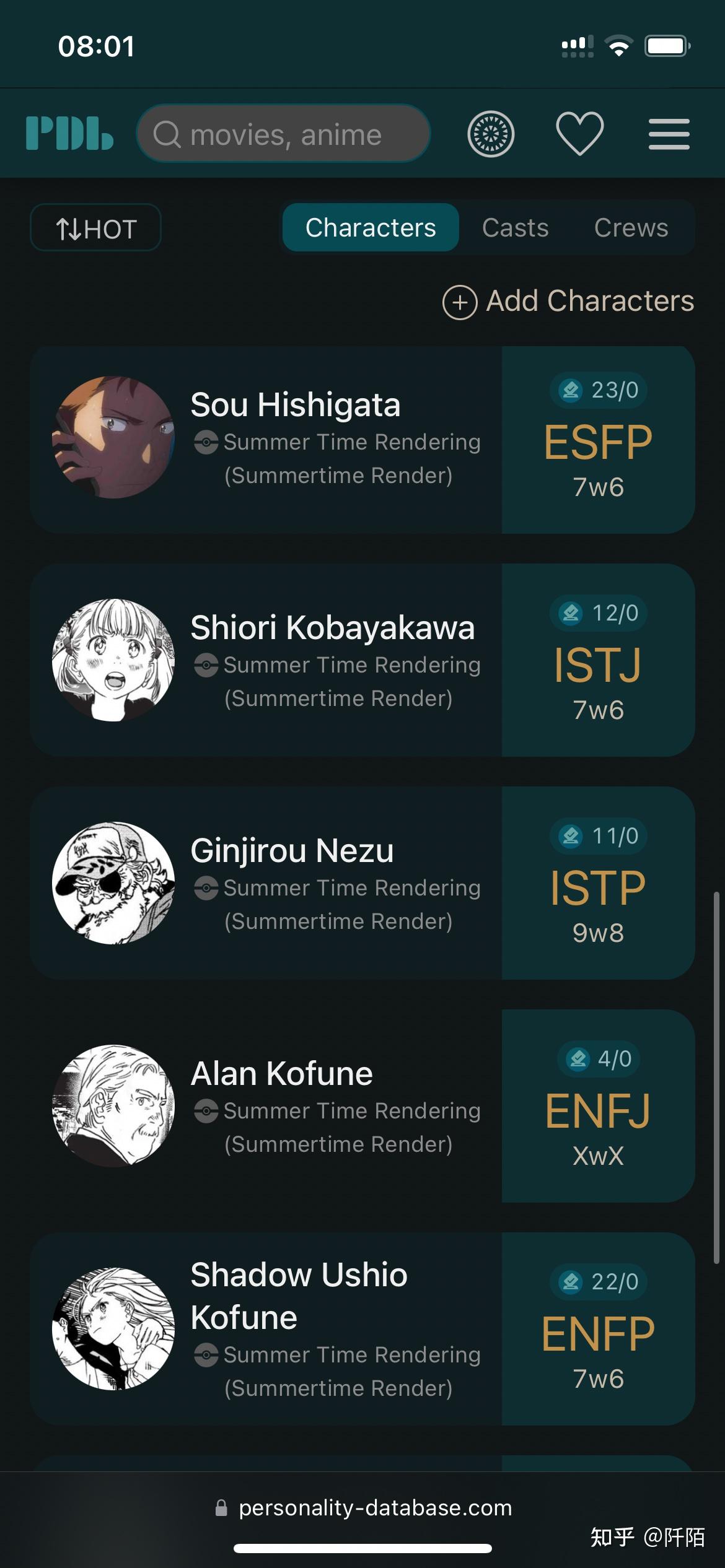 《夏日重现》各人物的MBTI都是什么？ - 知乎