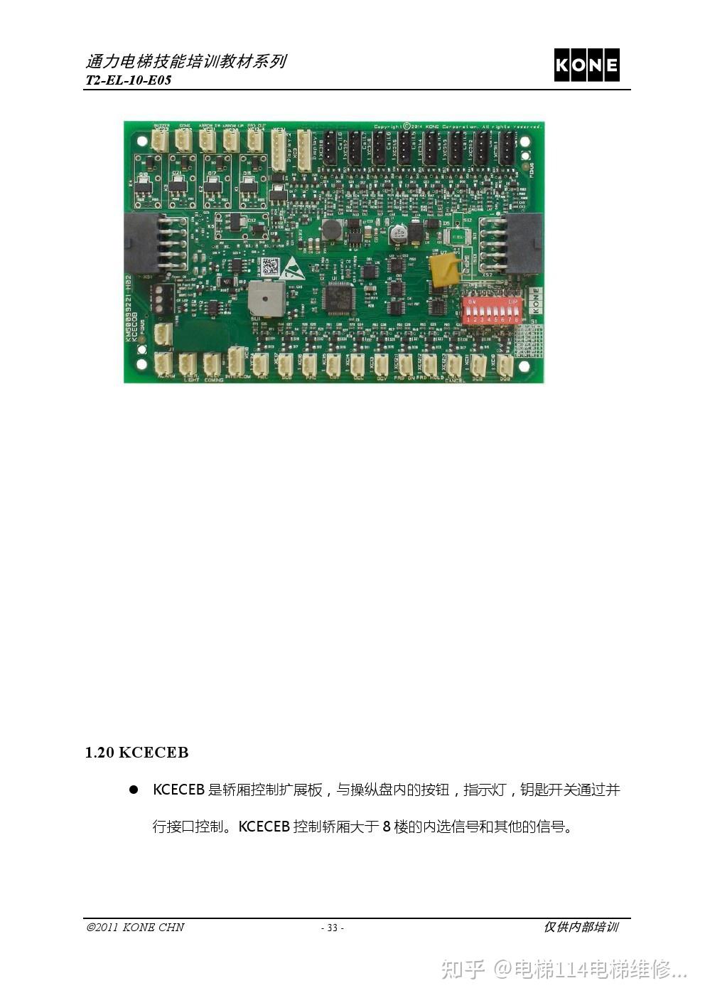 通力KCE控制系统电子板及相应接口培训 - 知乎