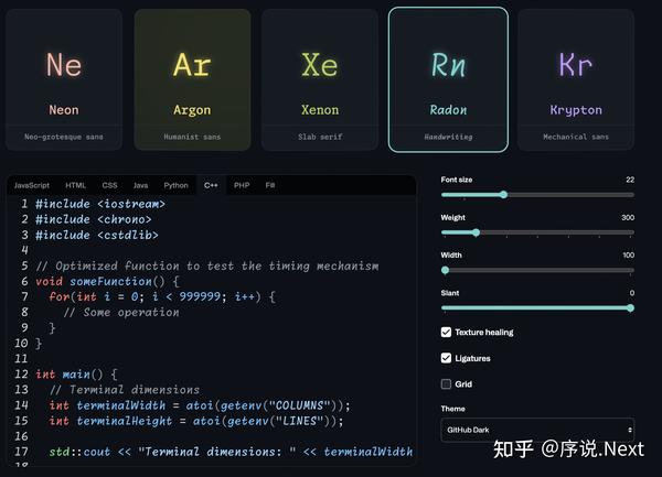 颜值++，github推出编程字体Monaspace系列 - 知乎