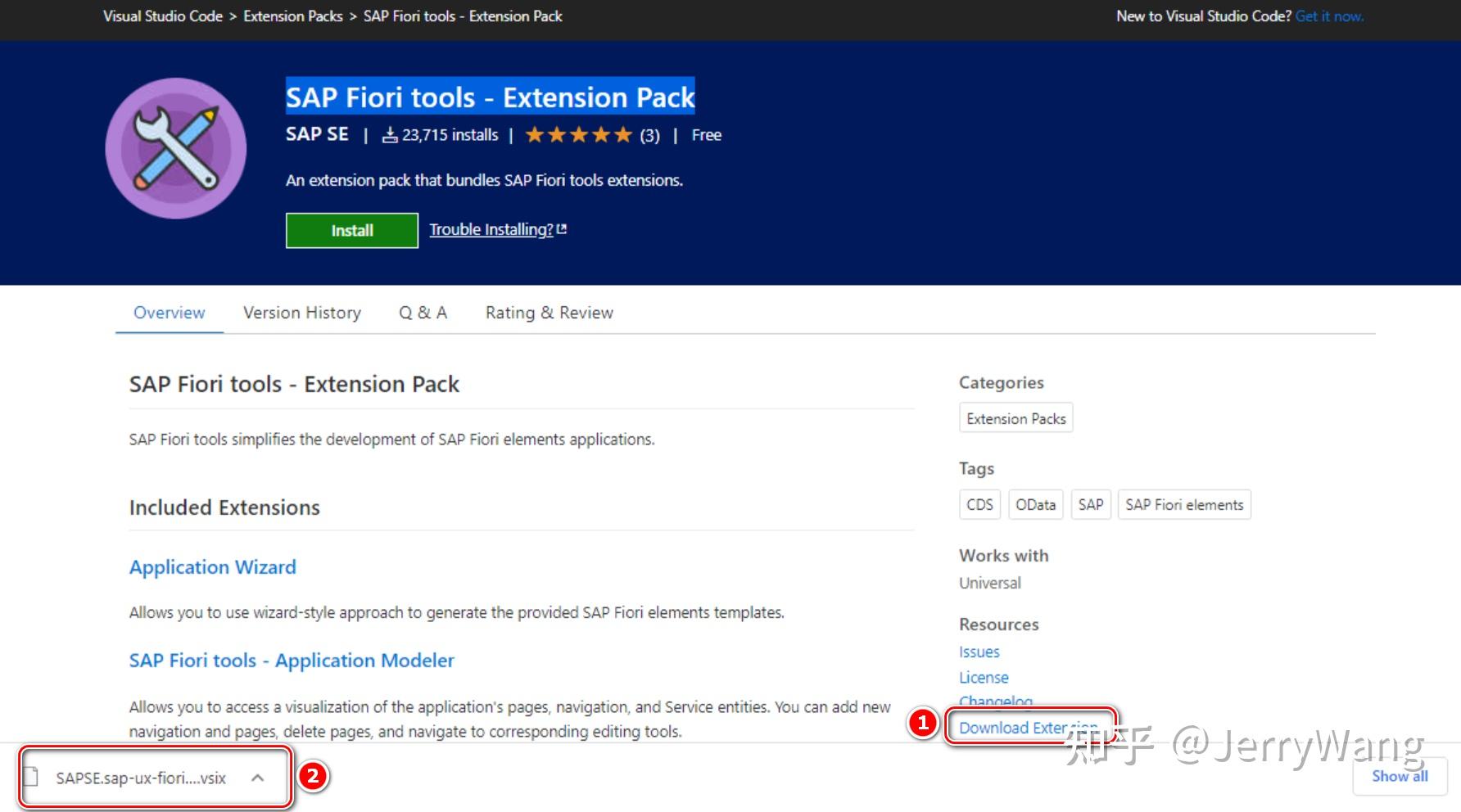 如何手动下载并安装 Visual Studio Code 的 SAP Fiori tools - Extension Pack 扩展 - 知乎