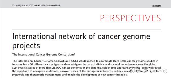 International Cancer Genome Consortium (ICGC) - 知乎