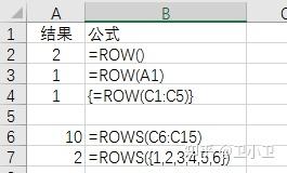 EXCEL-ROW函数 - 知乎