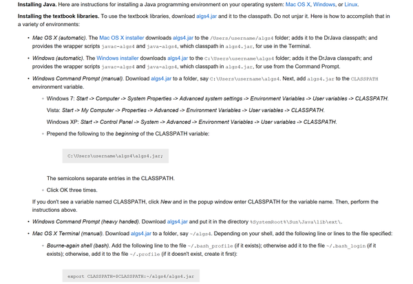 Algorithms, 4th Edition（算法-第四版）源码使用系统配置 - 知乎
