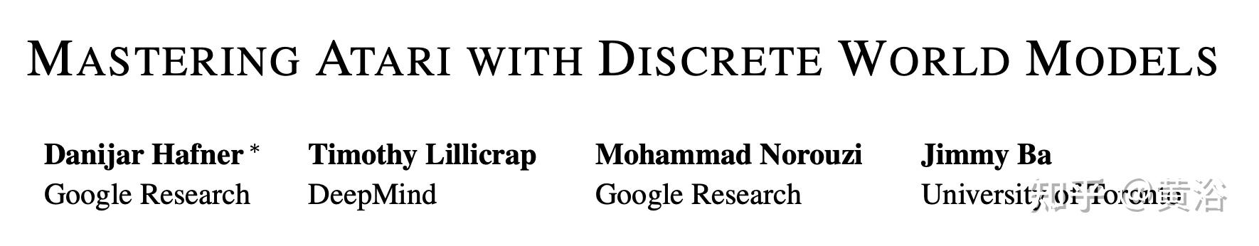 Dreamer：机器人域的世界模型 - 知乎