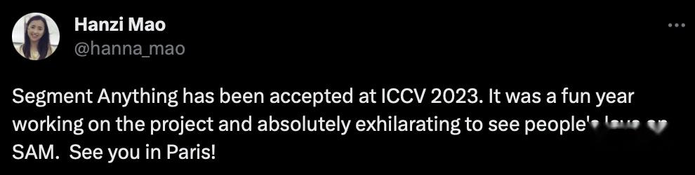 ICCV 2023开奖了！2160篇录用论文，Meta「分割一切」被接收 - 知乎