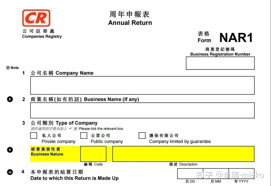 香港公司注册｜解读BR、CI、NAR1、NNC1等关键文件 - 知乎