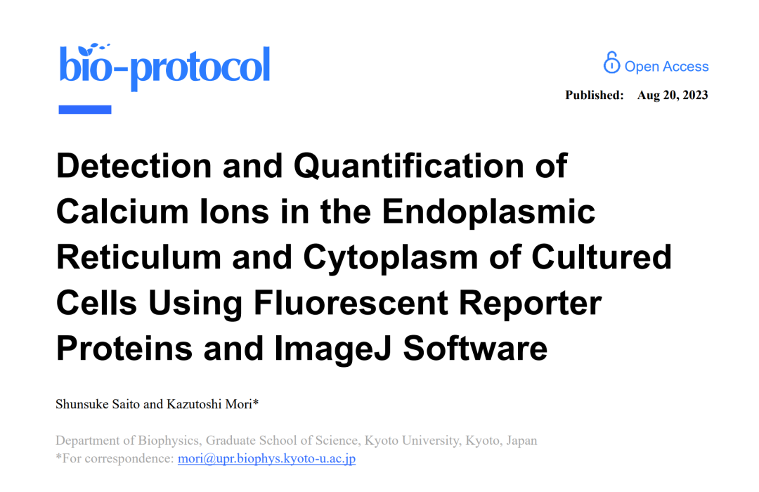 一种快速高效分析内质网和细胞质中的钙离子的方法 - 知乎