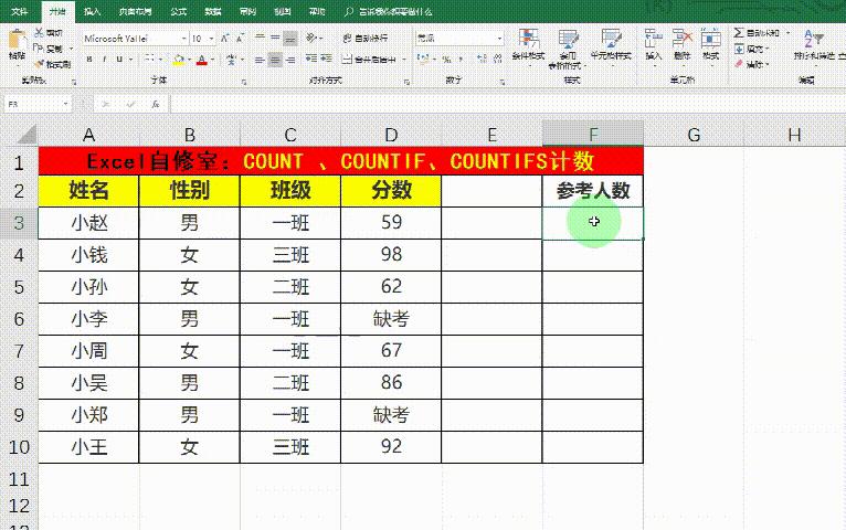 COUNT 、COUNTIF、COUNTIFS的作用与区别 - 知乎