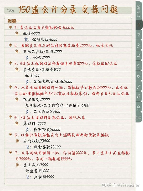 终于有人把会计科目表和会计分录整理全了!秒懂借贷方向,请收好 知乎