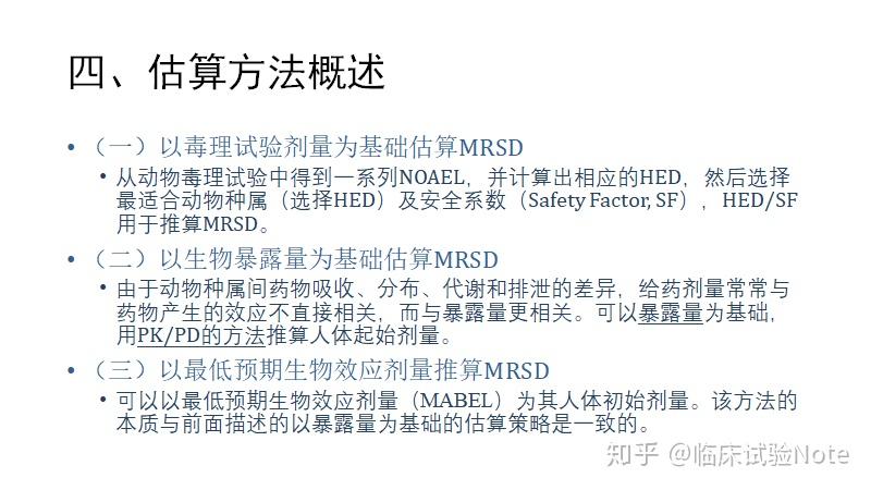 健康成年志愿者首次临床试验药物最大推荐起始剂量的估算指导原则（MRSD） - 知乎