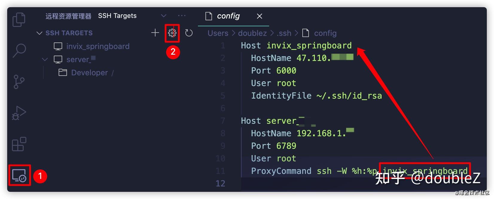 VSCode Remote SSH实现本地机借助跳板机连接远程服务器（或服务器中的docker） - 知乎