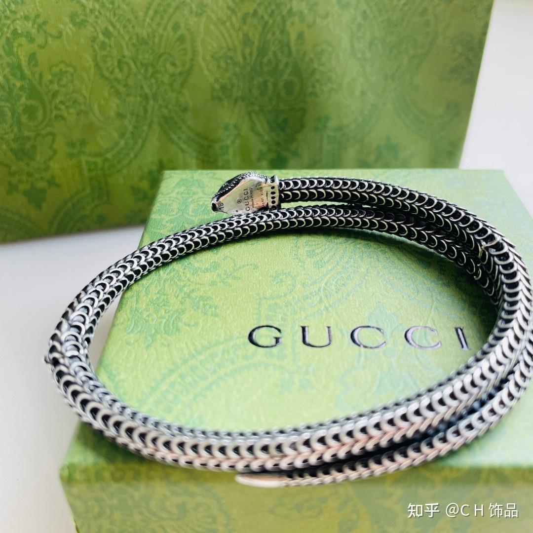 Gucci 古驰Garden系列 纯银925材质 灵蛇造型手镯 复古银色 - 知乎