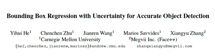 Bounding Box Regression with Uncertainty Detection - 知乎