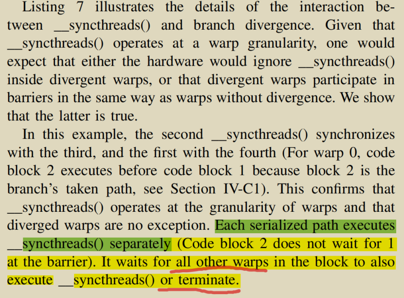__syncthreads()执行方式的研究 - 知乎