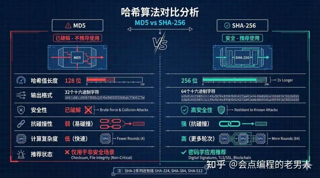 从 MD5 到 RSA：一文读懂五大核心加密算法 - 知乎