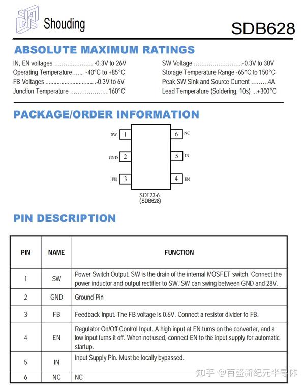 SDB628 高效的1.2MHz 2A升压转换器 - 知乎