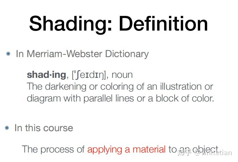 图形学基础-Shading - 知乎