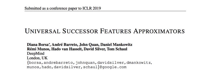 论文解读：Universal Successor Features Approximators - 知乎