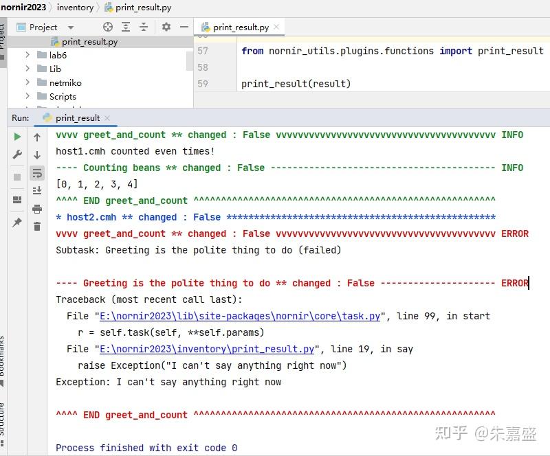 《网络工程师的Python之路》（nornir官网探寻2-5，Tutorial，Processing results） - 知乎