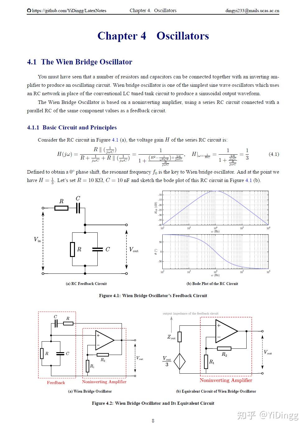 [Analog Circuits Handbook] The Wien Bridge Oscillator (文氏振荡器) - 知乎