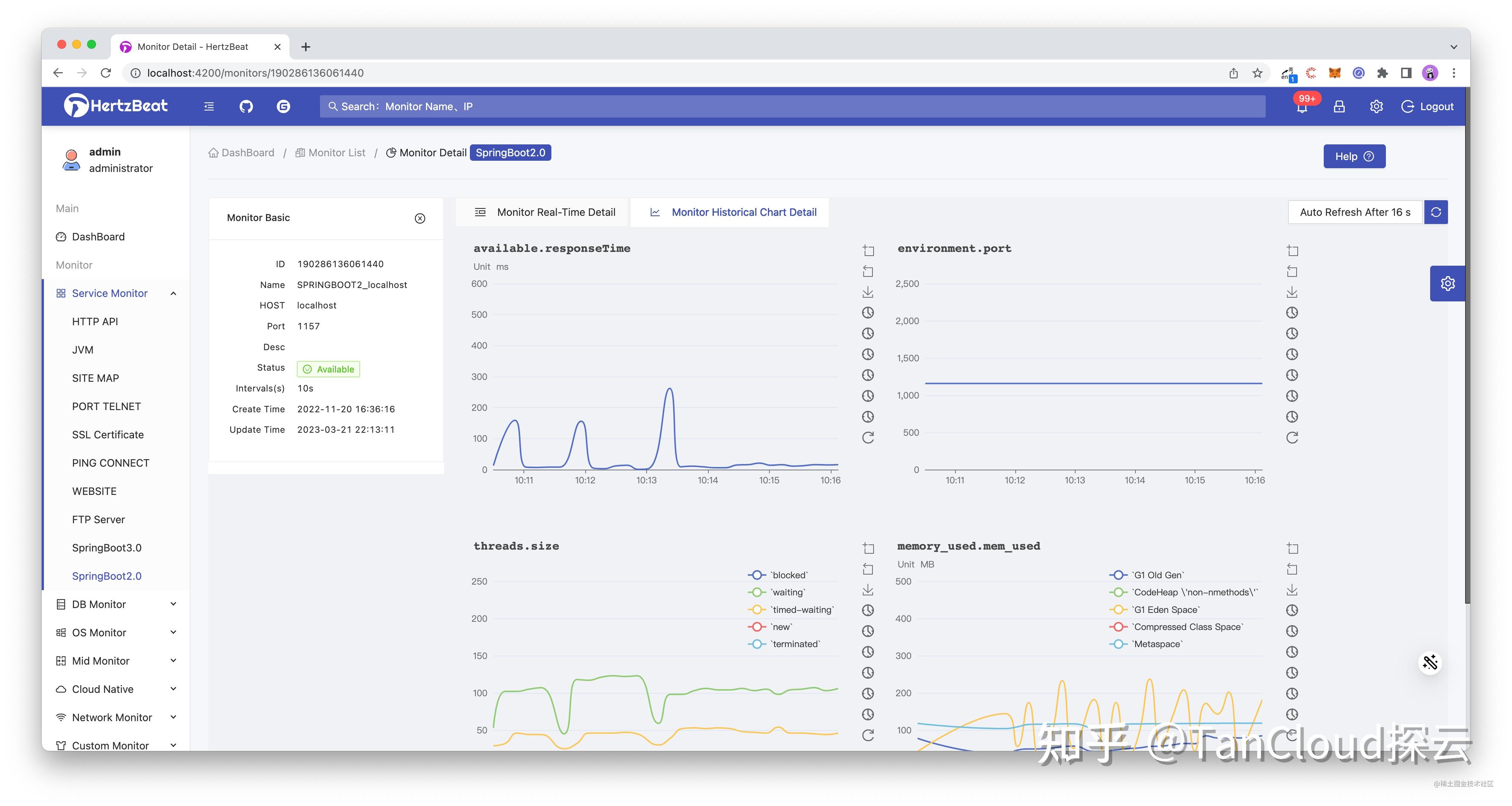 使用 HertzBeat 5分钟搞定 SpringBoot2 监控告警 - 知乎
