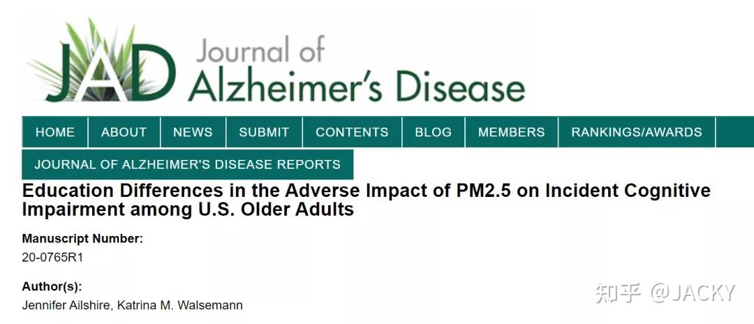 清洁空气对大脑健康很重要 - 知乎