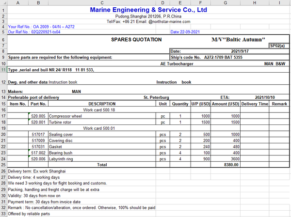 Excel VBA order From Customer order Confirmation 