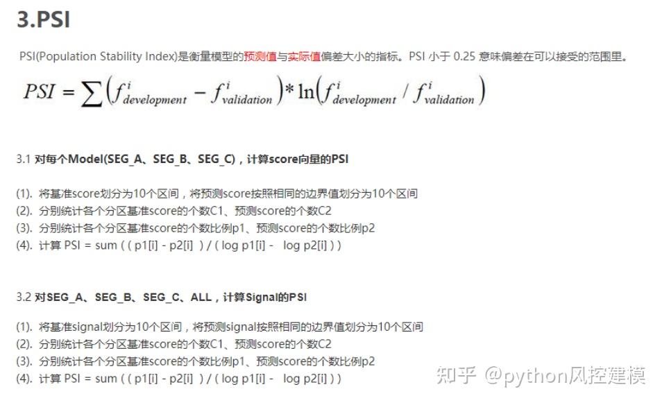 PSi-Population Stability Index (PSI)模型分稳定性评估指标 - 知乎