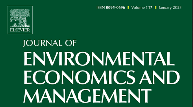 环境经济学权威期刊Journal of Environmental Economics and Management 2023年第1期 - 知乎