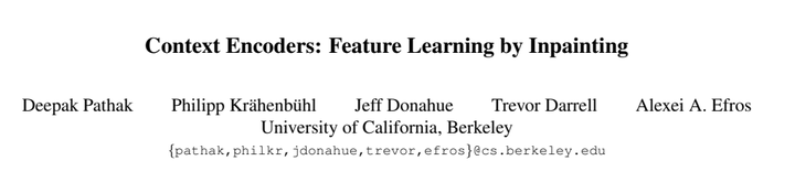 Context Encoders: Feature Learning by Inpainting - 知乎