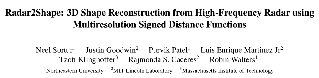 美国东北大学与MIT联手，Radar2Shape用扩散模型破解雷达3D重建难题 - 知乎